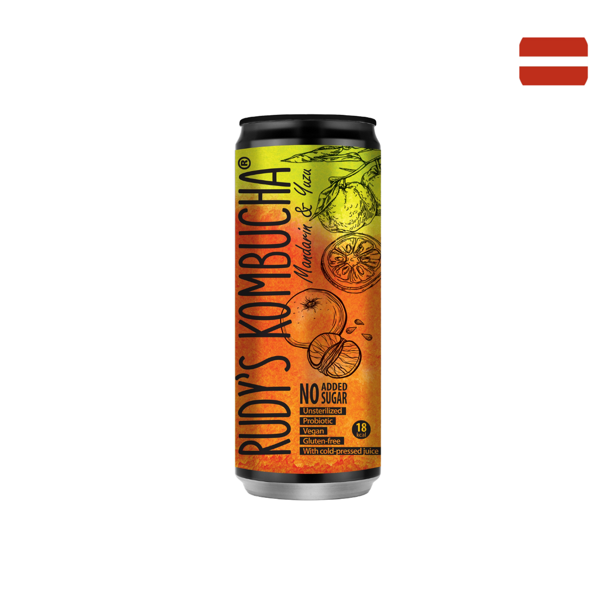 Rudy's Kombucha - Mandarin & Yuzu (330ml) – Eat The Kiwi