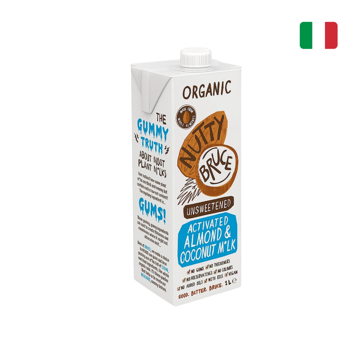 Nutty Bruce Organic Unsweetened Almond & Coconut Milk 1L – Eat The Kiwi