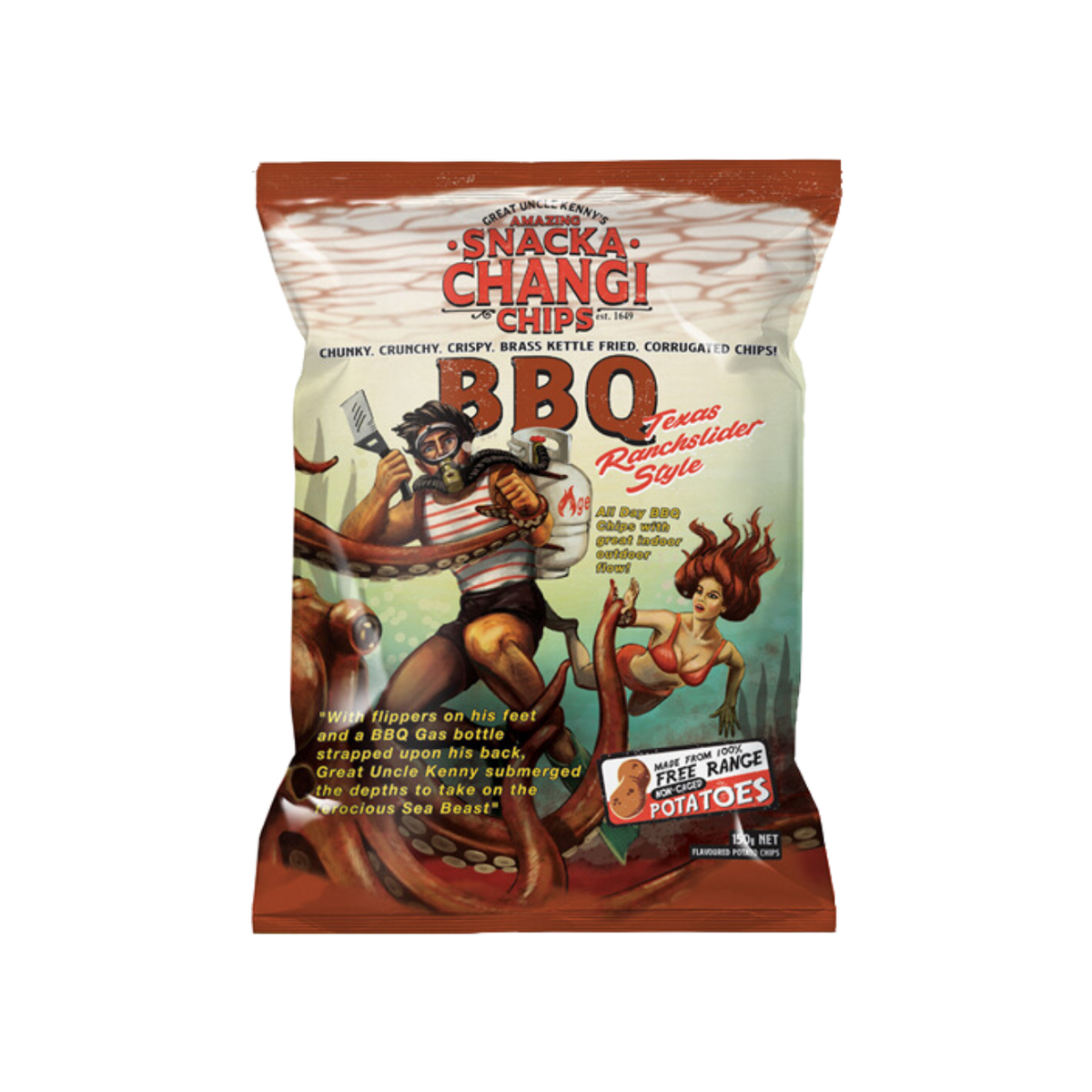 Snacka Changi Chips BBQ Kettle Fried Potato Chips (150g) – Eat The Kiwi