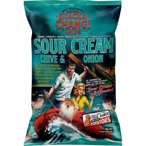 Snacka Changi Chips Kettle Fried Sour Cream Chive Onion Potato Chips 1 ...