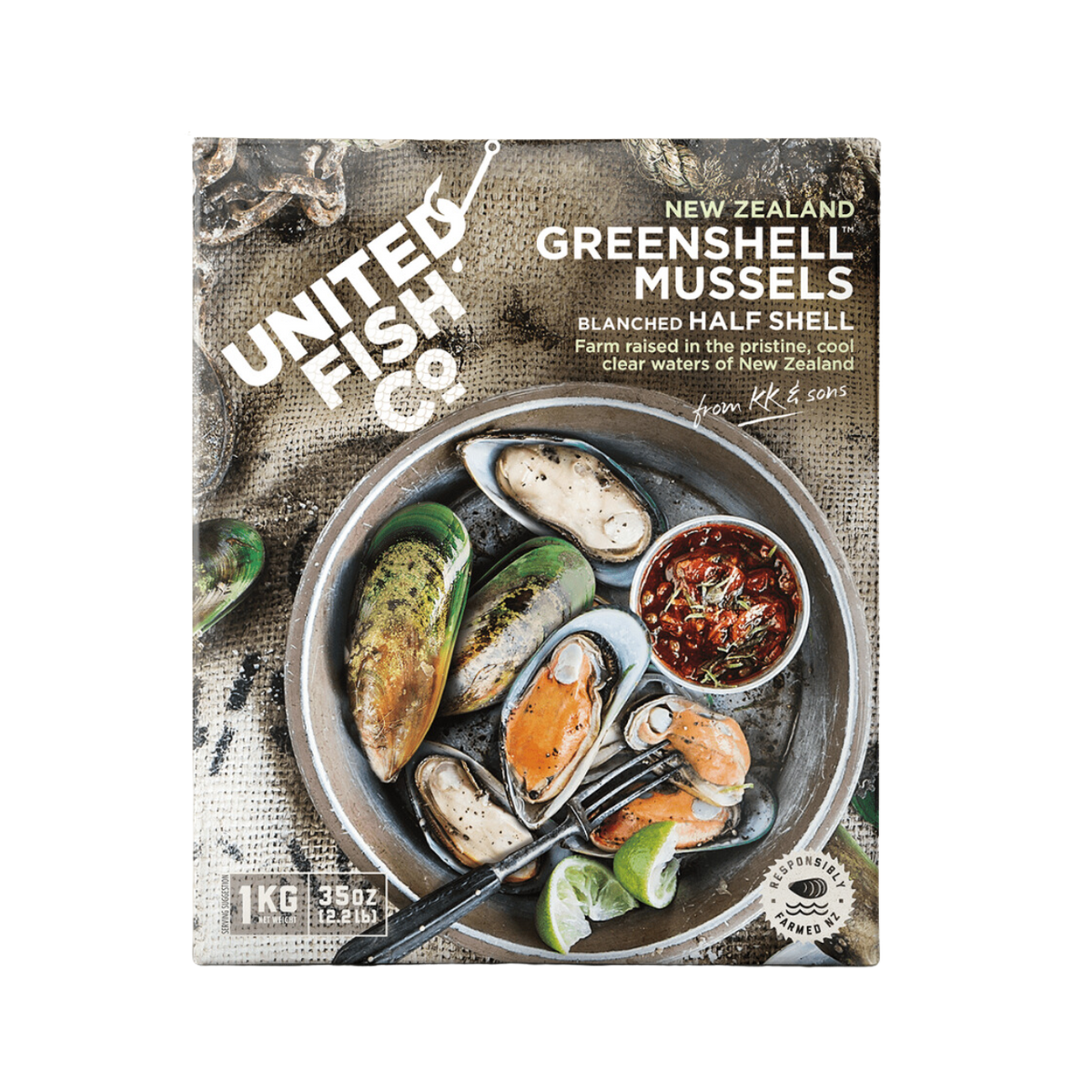 United Fish Co Green Mussels Blanched Half Shell (Frozen, 1kg) – Eat ...