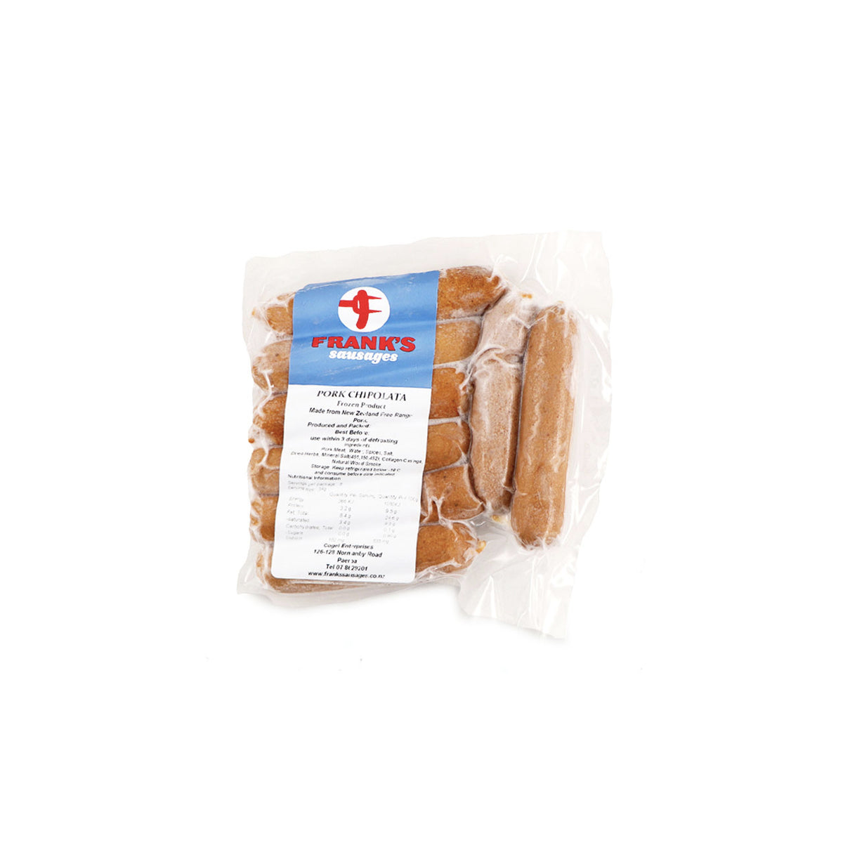 Frank's Free-Range Pork Chipolata Sausage (Frozen, GF, 260g) – Eat The Kiwi